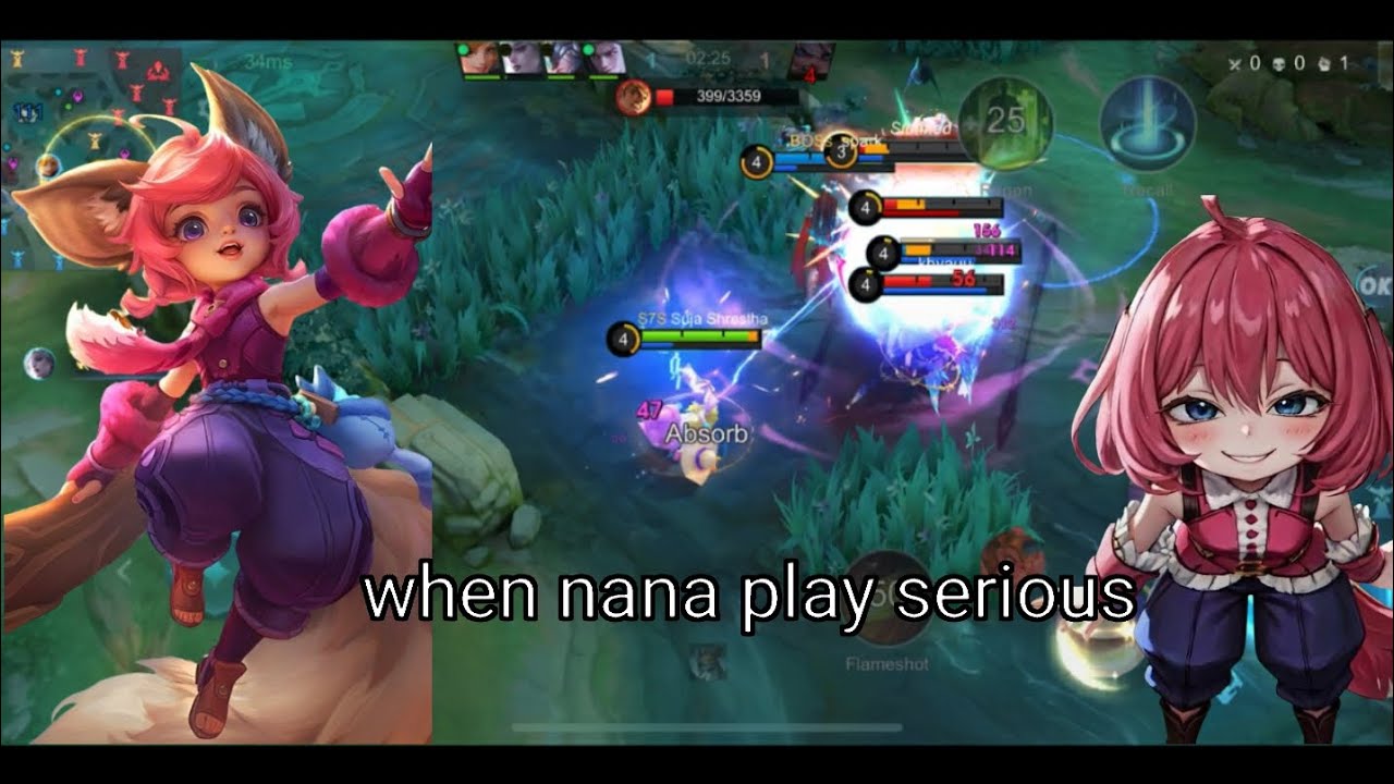 when NANA DECIDED TO CARRIES TEAM mobile legend |unkillable | NANA ...