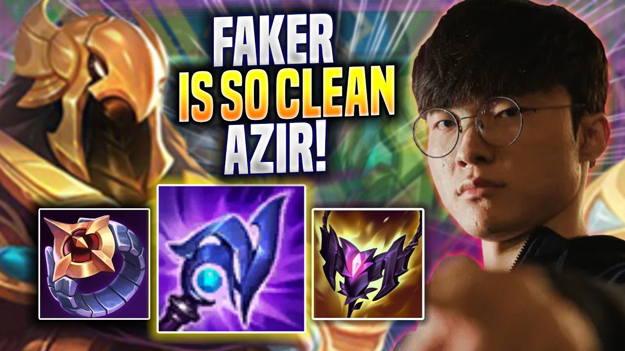 FAKER IS SO CLEAN WITH AZIR! - T1 Faker Plays Azir MID vs Syndra ...