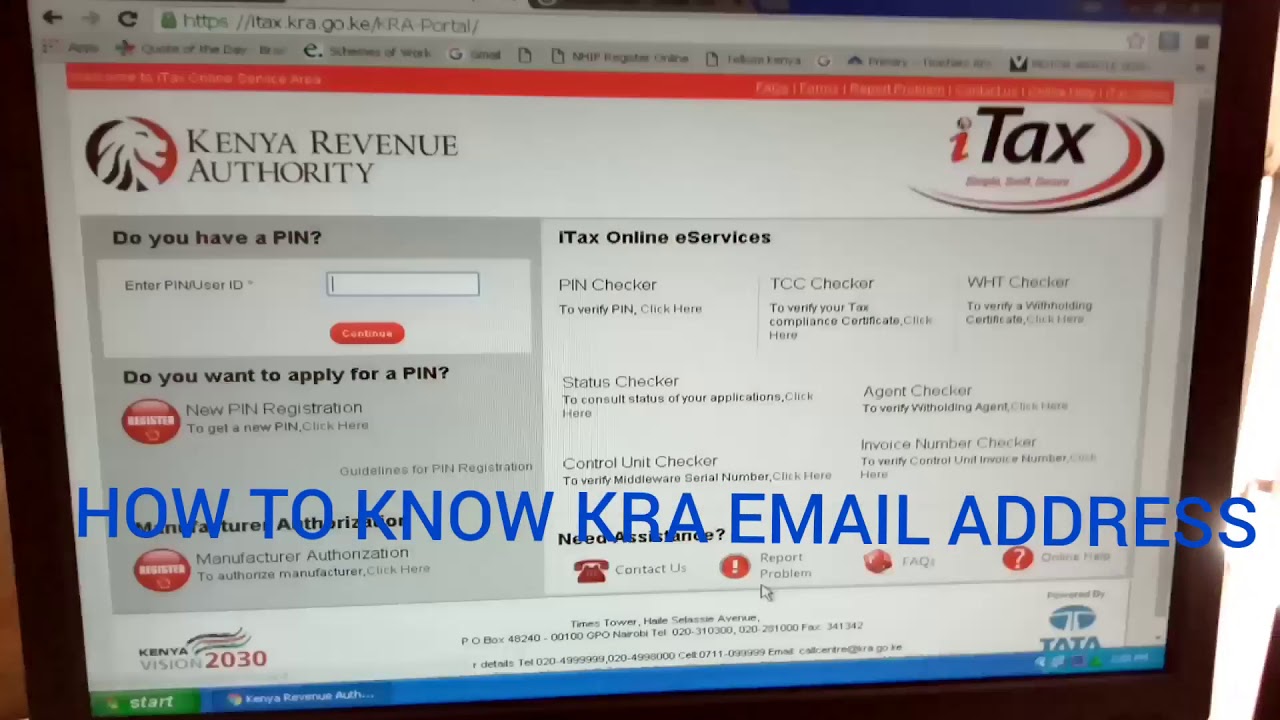 HOW TO KNOW KRA PIN EMAIL ADDRESS IN LESS THAN ONE MINUTE 💯☑️ WORKING ...