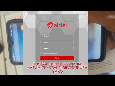 JINSI YA KUBLOCK/KUZUIA MATUMIZI YA WI-FI (ODU) BILA RUHUSA YAKO