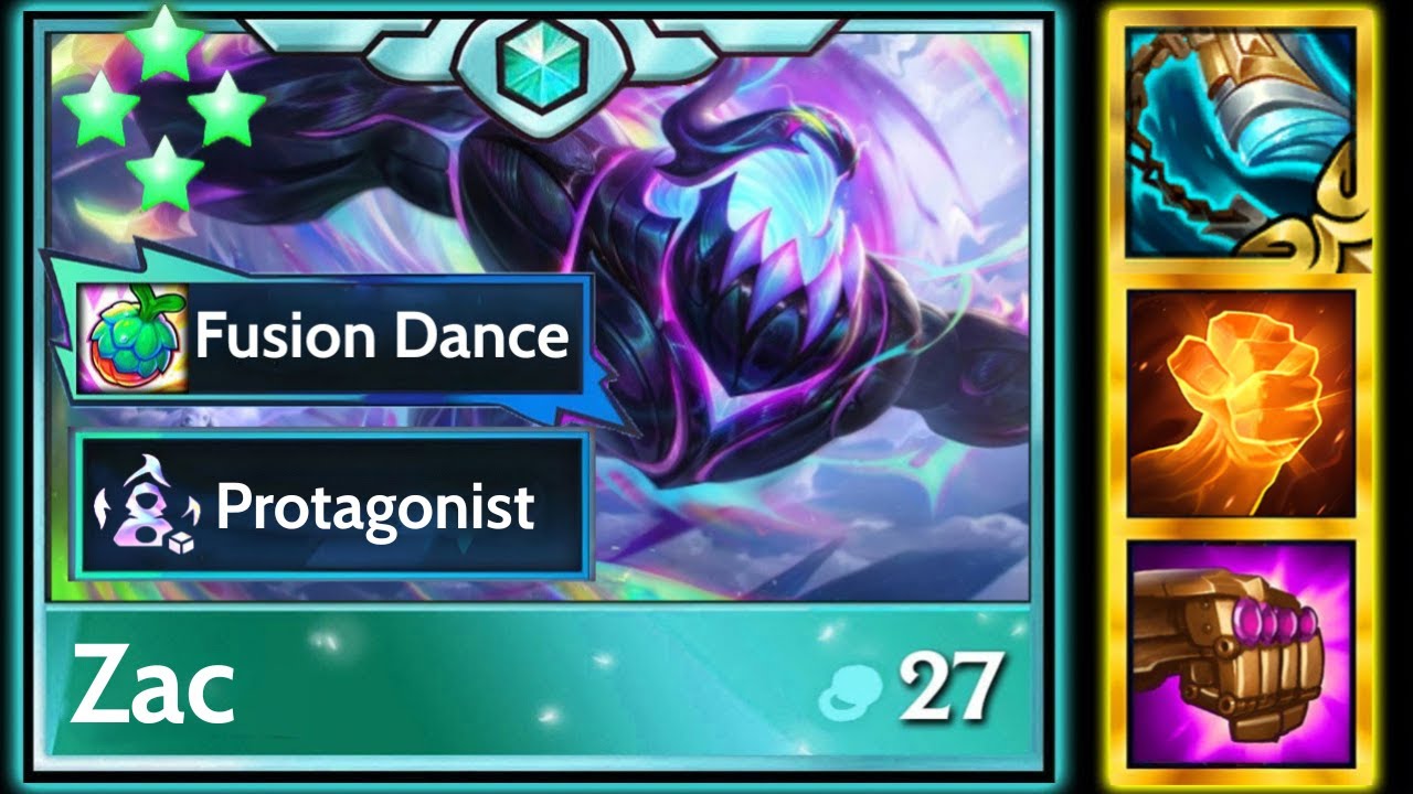 Zac 4 Star Fusion Dance 11k HP!!? TFT Set 15 - YouTube