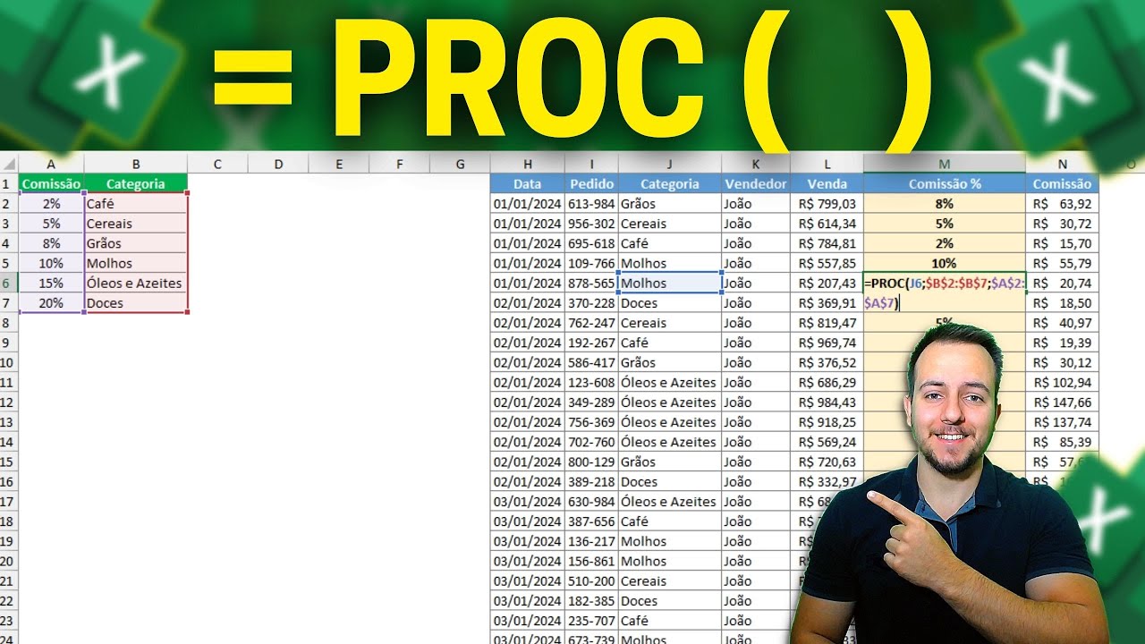 Função PROC é melhor que PROCV | Exemplo Prático Passo a Passo ...