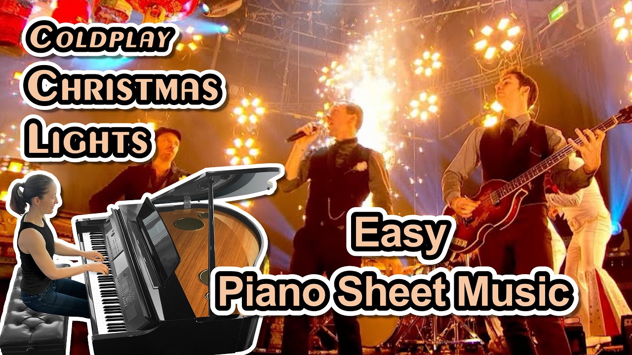Christmas Lights (Coldplay) Easy Piano Sheet Music (Abridged ...