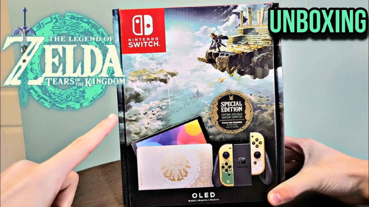 The Legend of Zelda Tears of the Kingdom Nintendo Switch OLED UNBOXING ...