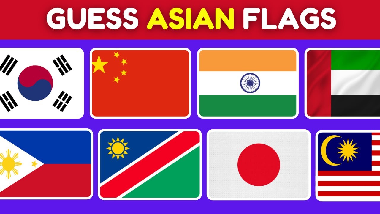 Guess the Country by the Flag Quiz 🚩 | Can You Guess Asian Flags? - YouTube