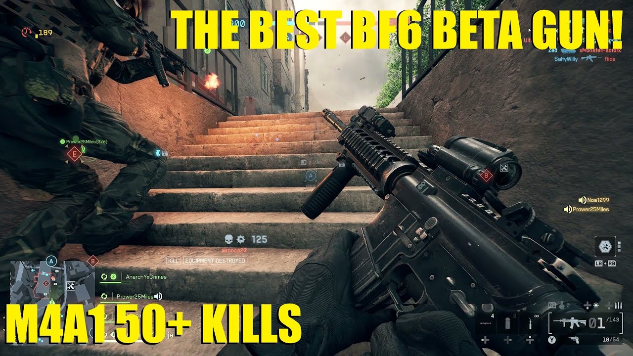 M4A1 is the GOAT gun of the beta! 50+ kills! - Battlefield 6 open beta ...