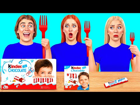 Küçük, Orta ve Büyük Tabak Meydan Okumasi | Çılgın Mutfak Durumları Jelly DO Challenge