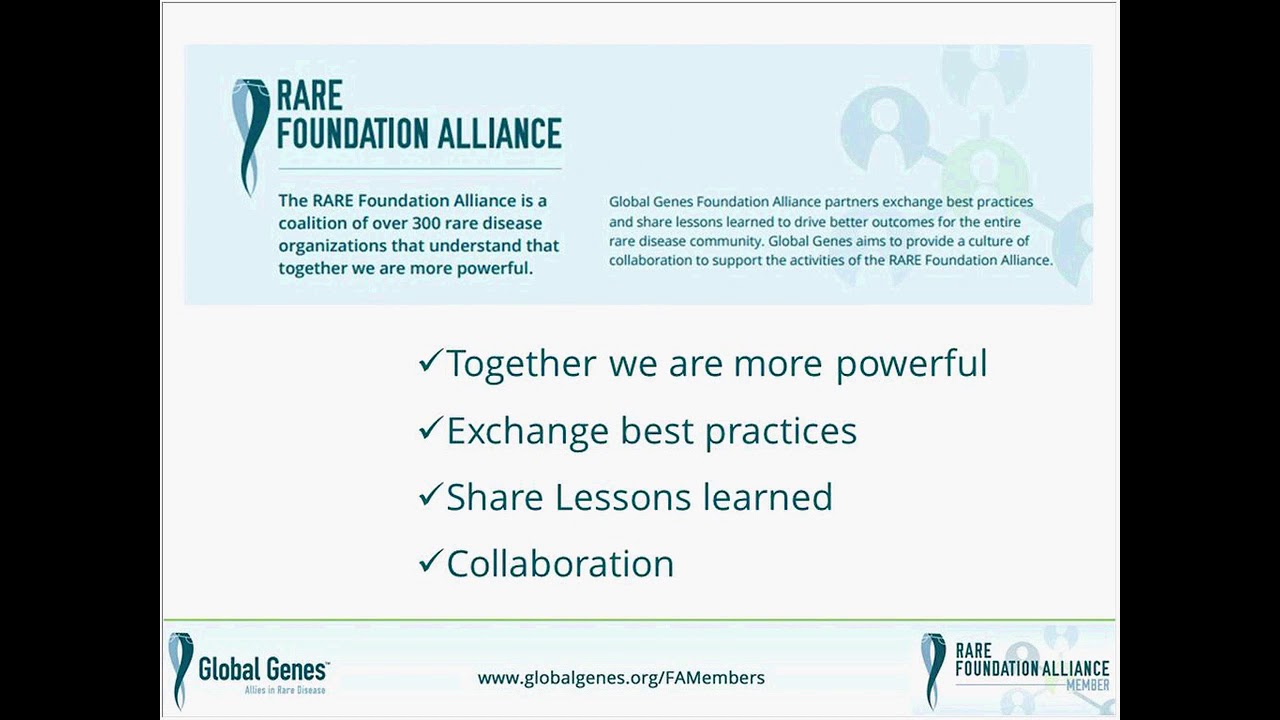 RARE Foundation Alliance Quarterly Webinar - Biobanking - YouTube