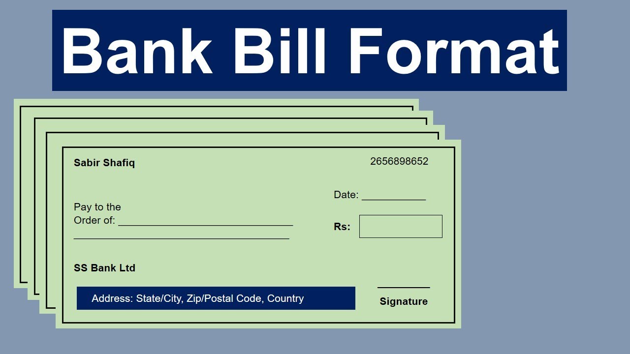 Bank Bill Format in MS Word | Word Project - YouTube