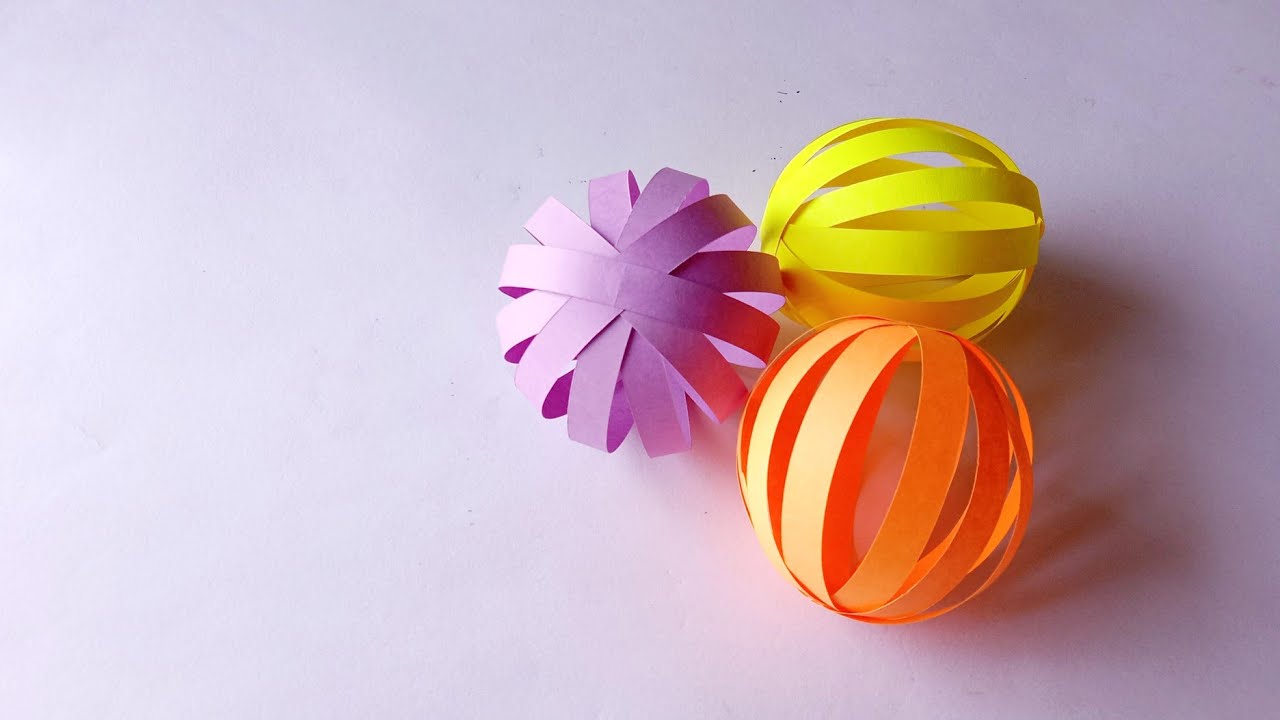 How to make: A Beautiful Paper Ball | Dinesh Arts - YouTube
