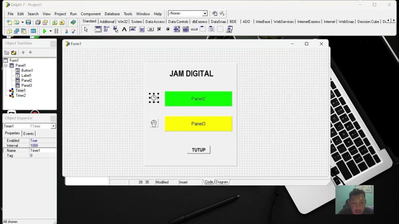 TUGAS FINAL PERANCANGAN SISTEM INFORMASI : PEMBUATAN APLIKASI JAM DIGITAL MENGGUNAKAN DELPHI 7 ...