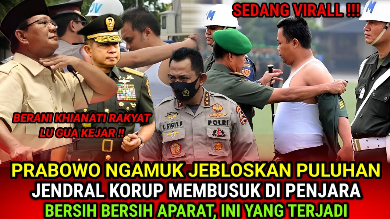 SEDANG VIRAL - PULUHAN JENDRAL GEMETAR KETAKUTAN DIHADAPAN PRABOWO YANG ...