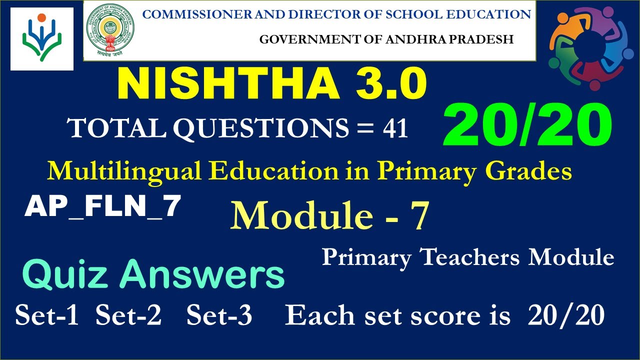 Nishtha Module FLN-7 Quiz Answers in English | Diksha Quiz Answers 7 ...