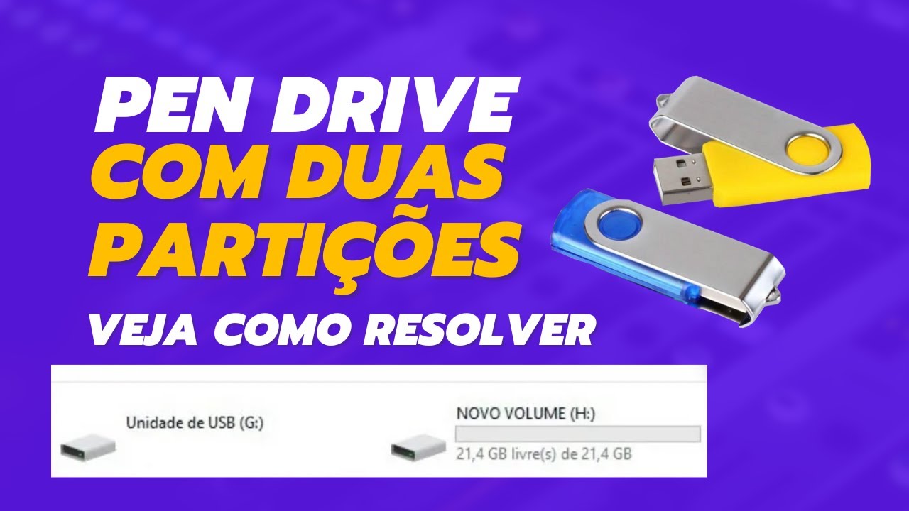 Pen drive com duas partições, como resolver - YouTube