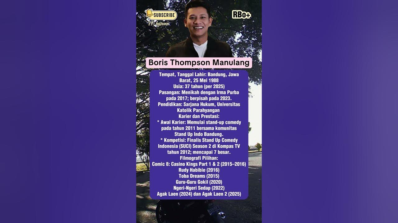 BIODATA BORIS BOKIR #infoseleb #selebviral #fypyoutubeshorts #videoshort #artisviral #borisbokir ...