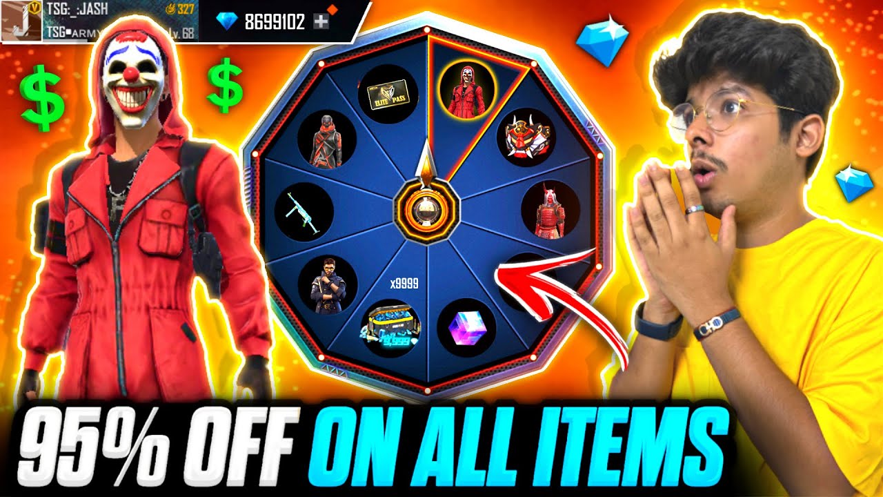 Free Fire NEW Account To *PRO* I’d 😍 || 95% Off On All Items 40 ...