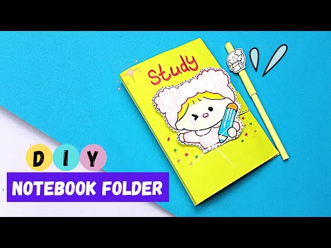 Diy notebook folder back to school/how to make a notebook out of paper ...