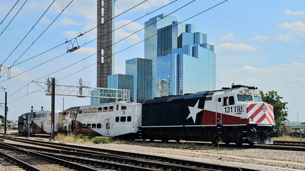 Trinity Railway Express train arriving in Dallas, TX 7/29/24 - YouTube