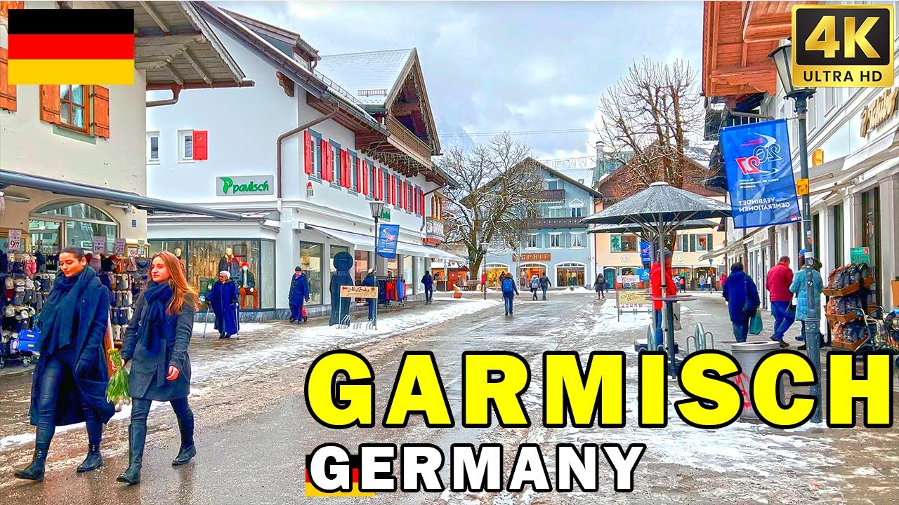 🇩🇪 GERMANY, GARMISCH-PARTENKIRCHEN: Walking Tour in a Town in the ...