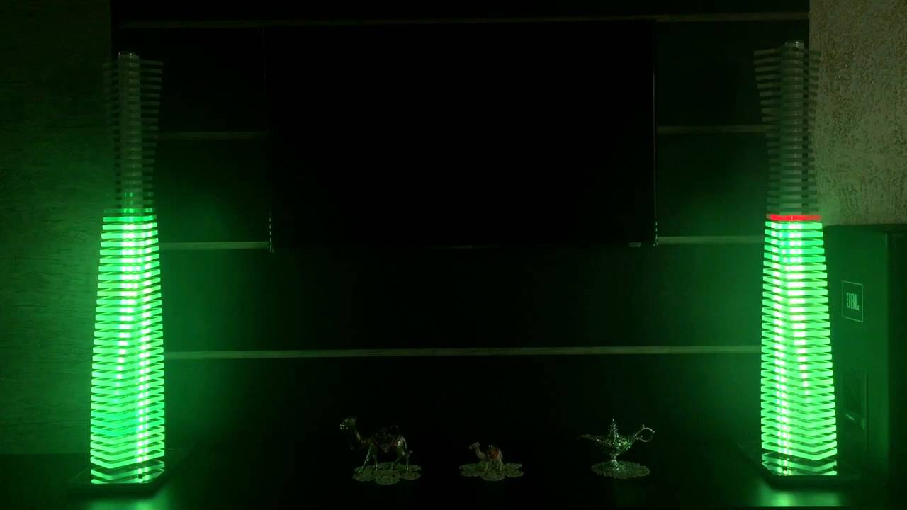 VU Tower LED RGB stereo bargraph 50 - YouTube