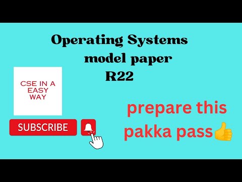 Operating Systems Model paper R22||Jntuh||Operating Systems important ...