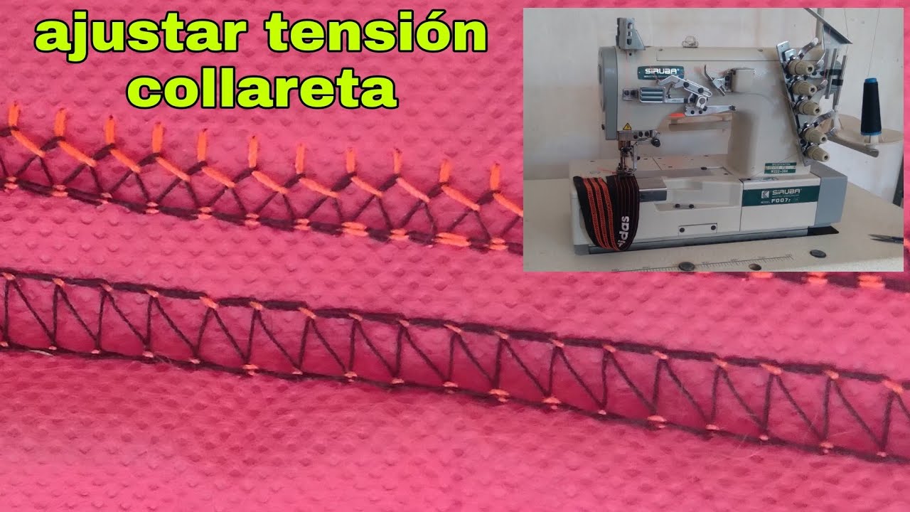 como ajustar la tensión de la máquina de coser collarín,collareta ...