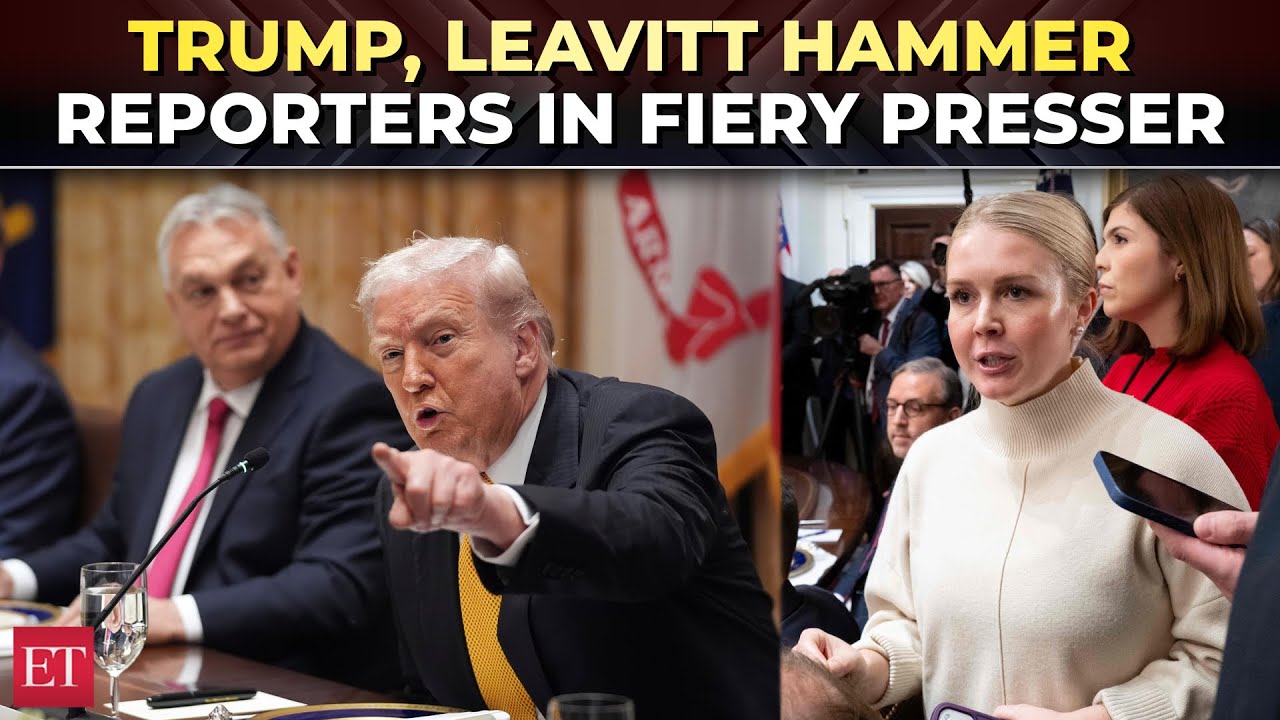 'You guys refuse to cover it!': Trump, Leavitt tear into reporters in ...