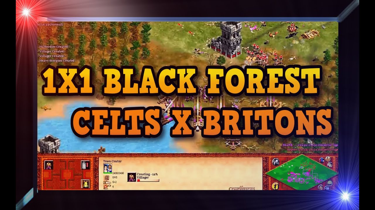 Age of Empires 2 HD 1x1 Black Forest Celts X Britons AoE2HD Gameplay PT ...