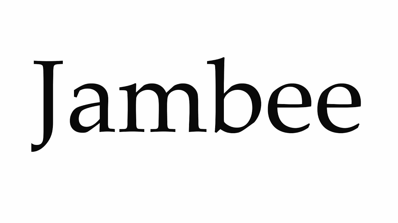 How to Pronounce Jambee - YouTube