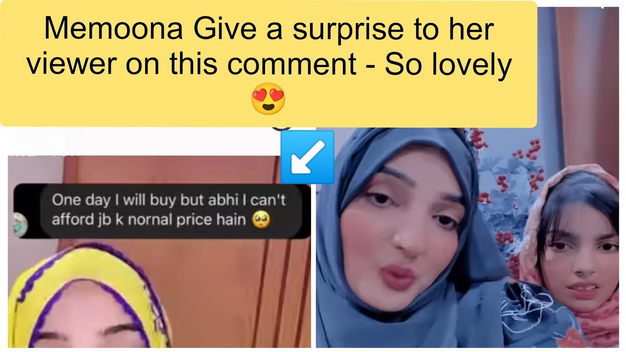 Memoona Muslima give a surprise to her viewer - So Kind hearted ️ - YouTube