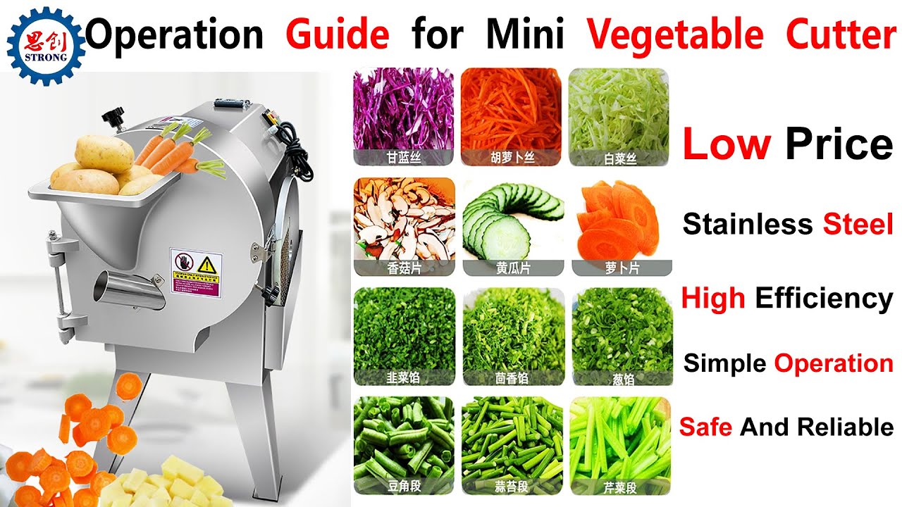 Operation Guide for Mini Vegetable Cutter Cutting Machine - YouTube