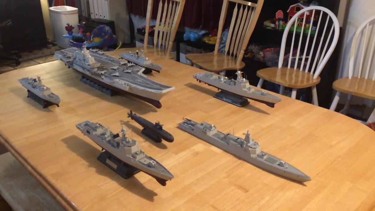 Chinese Carrier Strike Group in 1-350 scale - YouTube