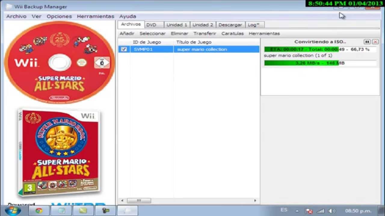 como convertir juego de wii de formato wbfs a iso - YouTube