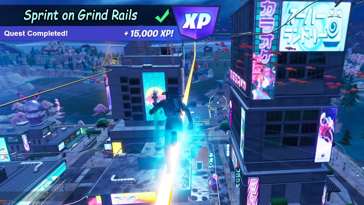 Sprint on Grind Rails | Fortnite Week 8 Quests - YouTube