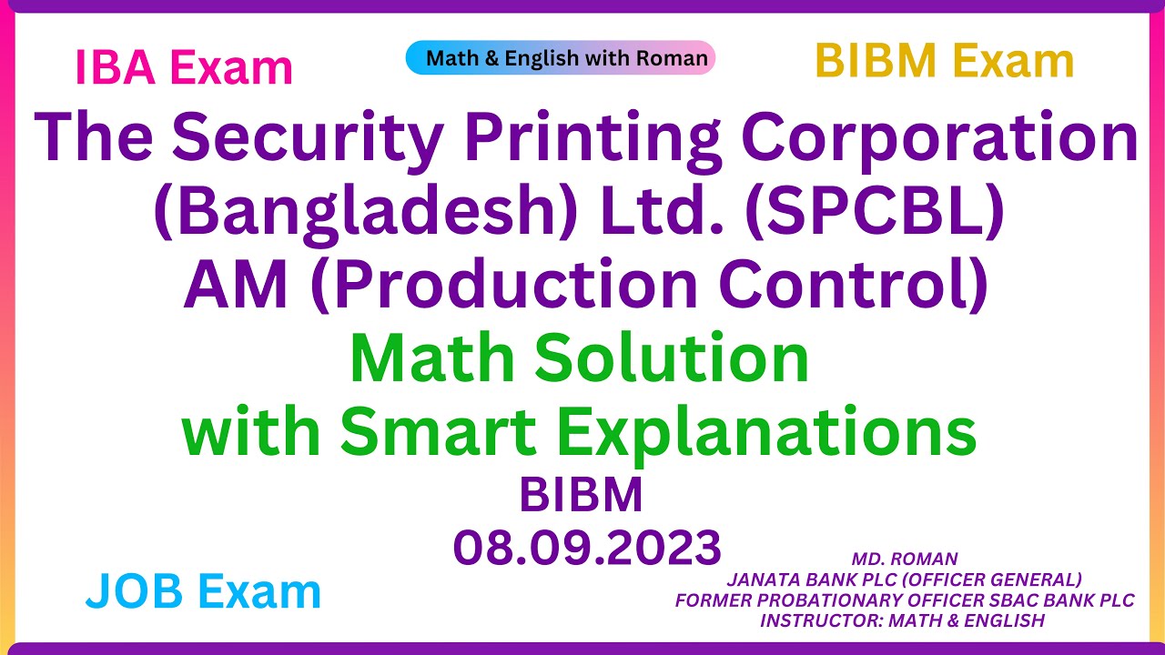 SPCBL AM Math solution with Explanation 08.09.2023 - YouTube
