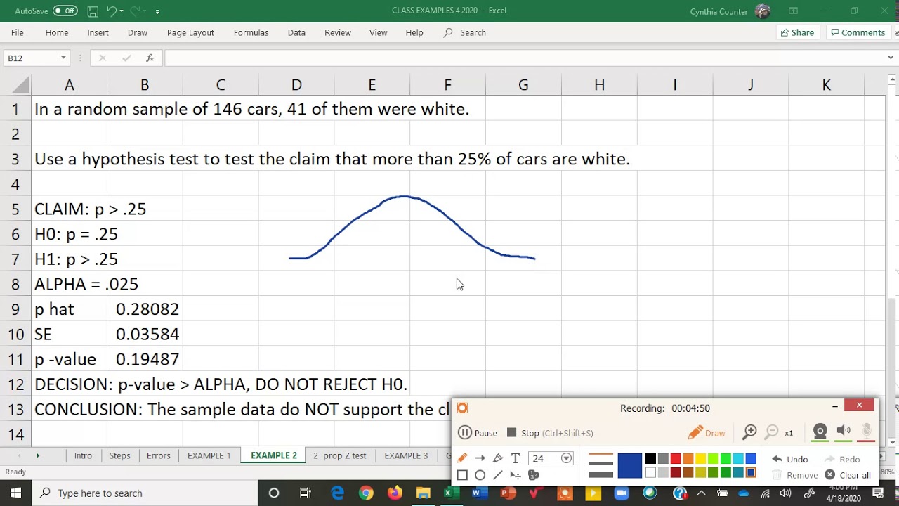1 PROP HYP TEST GREATER THAN - YouTube