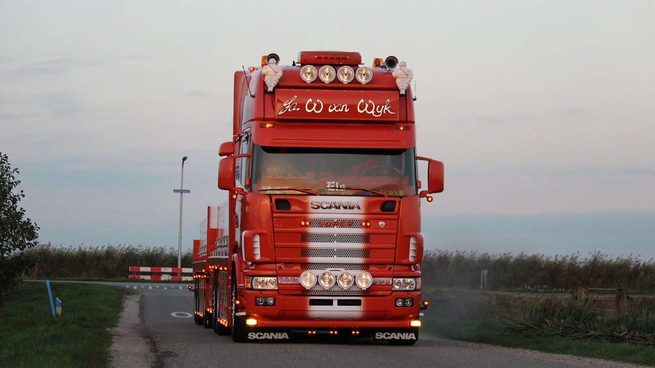 F.A.W. VAN WIJK - SCANIA 144L 530 V8 - LOUD PIPE - YouTube