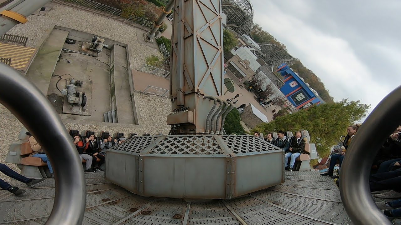 HUSS Frisbee Sidekick Movie Park Germany 2018 POV Onride - YouTube