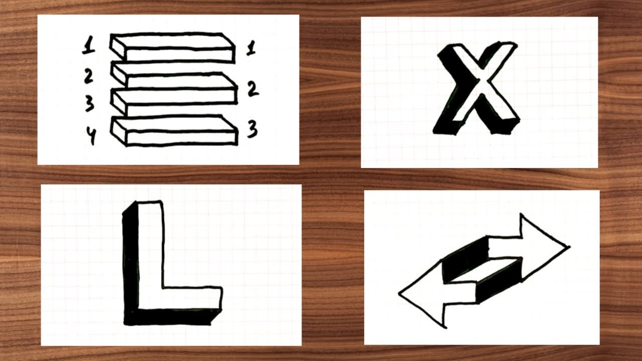 3D drawing, draw simple 3D drawings, drawing school, drawing is my ...