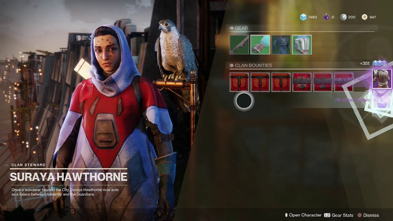 Destiny 2 Forsaken Get Hawthorne Clan Reward Powerful Tangled Web Robes ...