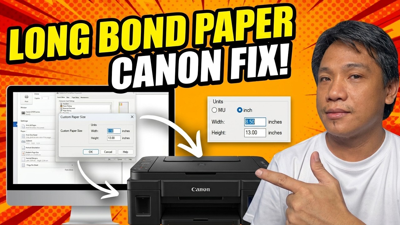 Napuputol ang print , Paano mag print ng long size bondpaper sa Canon ...
