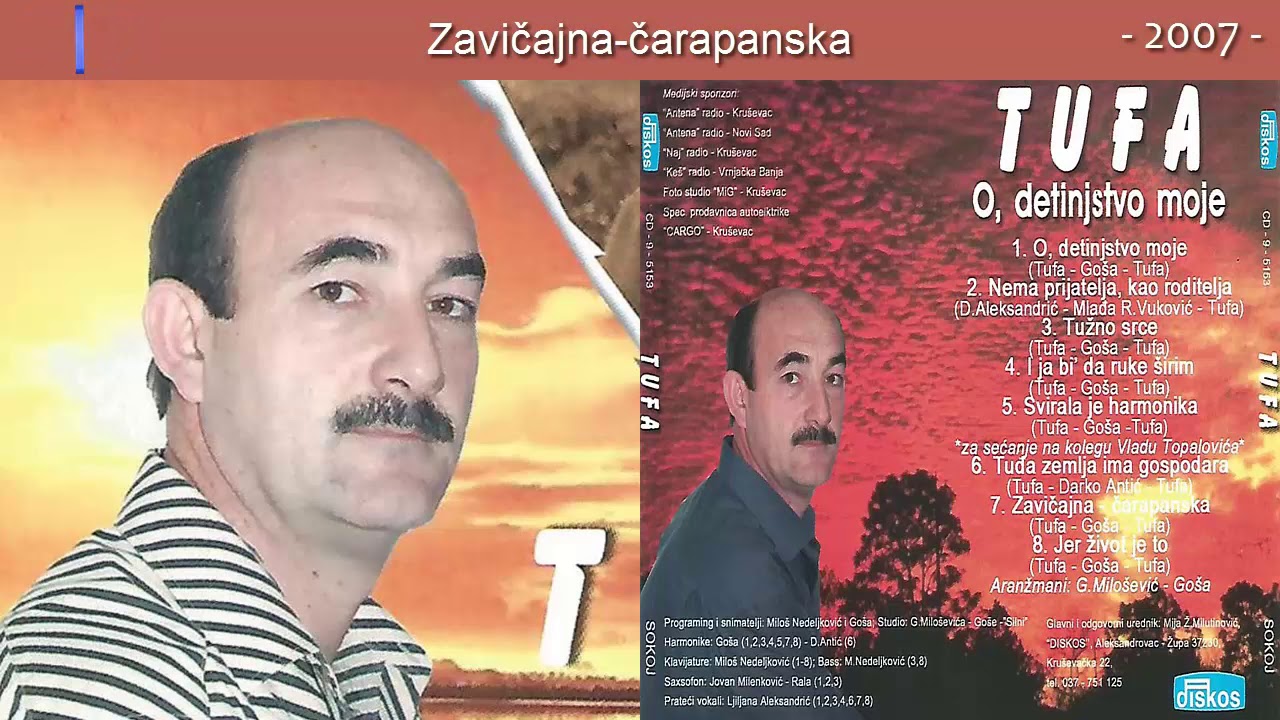 Dobrica Tufegdzic Tufa - Zavicajna-carapanska - (Audio 2007) - YouTube