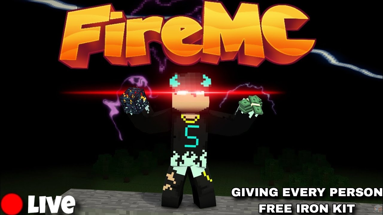 MINECRAFT FIRE MC LIVE STREAM 🔥 PUBLIC SERVER | FREE KIT 😯| - YouTube