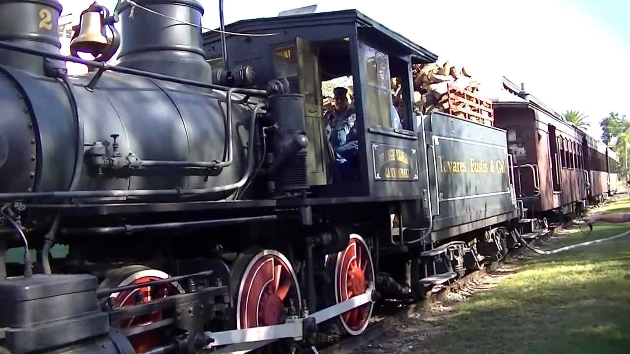 Orange Blossom Cannonball Steam Locomotive warming up - YouTube