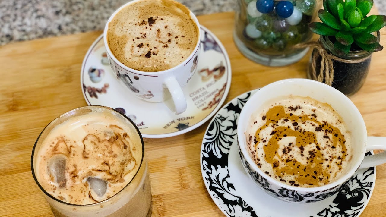 Cappuccino, Mochaccino and cold coffee / coffee shop style - YouTube