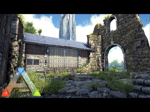 Building in Ark 1 - Outpost Barn and Paddock - YouTube