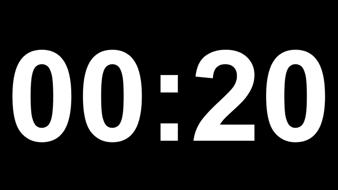 20 Seconds Countdown Timer with Alert - 20 Sekunden Countdown Timer mit Alarm - 20s - YouTube