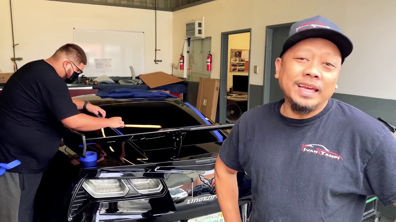 How to install the Ivan Tampi Customs XIK Carbon Fiber Split Window C7 ...