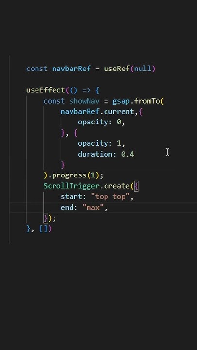 Fade Navbar on User Scroll with React, Next.js and Gsap - YouTube