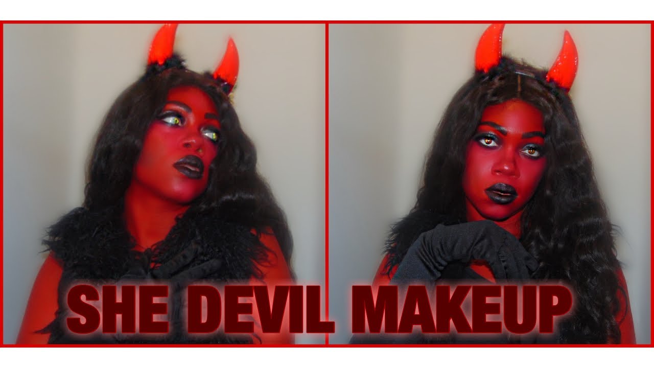 Halloween Makeup : Red She Devil - YouTube